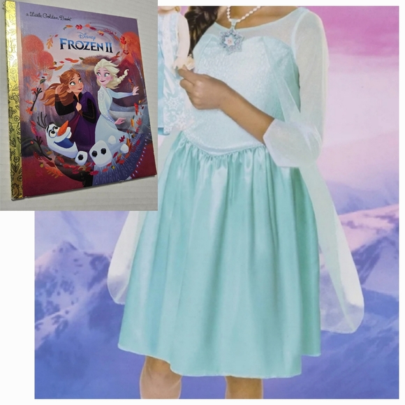 Disney | Costumes | Disney Frozen Elsa Dress Girls Size 46x Costume ...